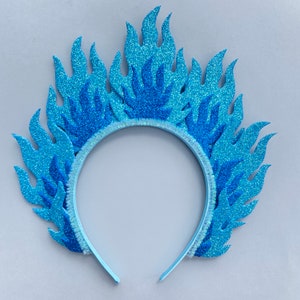 Blue Flames Crown Mermaid Crown Sea Gueen Crown Blue Mermaid Tiara Sea ...