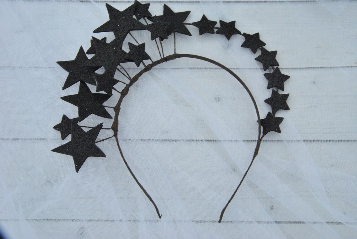 Celestial Headpiece Black Star Halloween Headband Holiday | Etsy