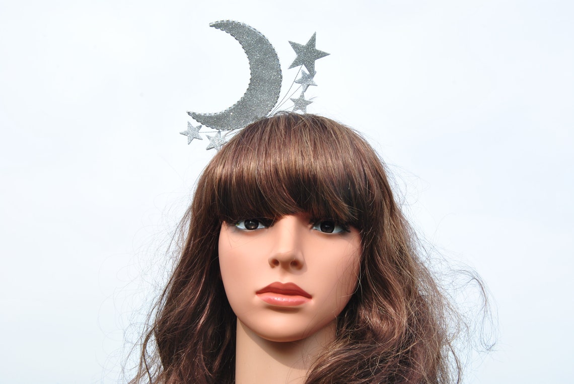 Moon Headpiece Celestial Hair Clip Gold Luna Hair Piece Star - Etsy