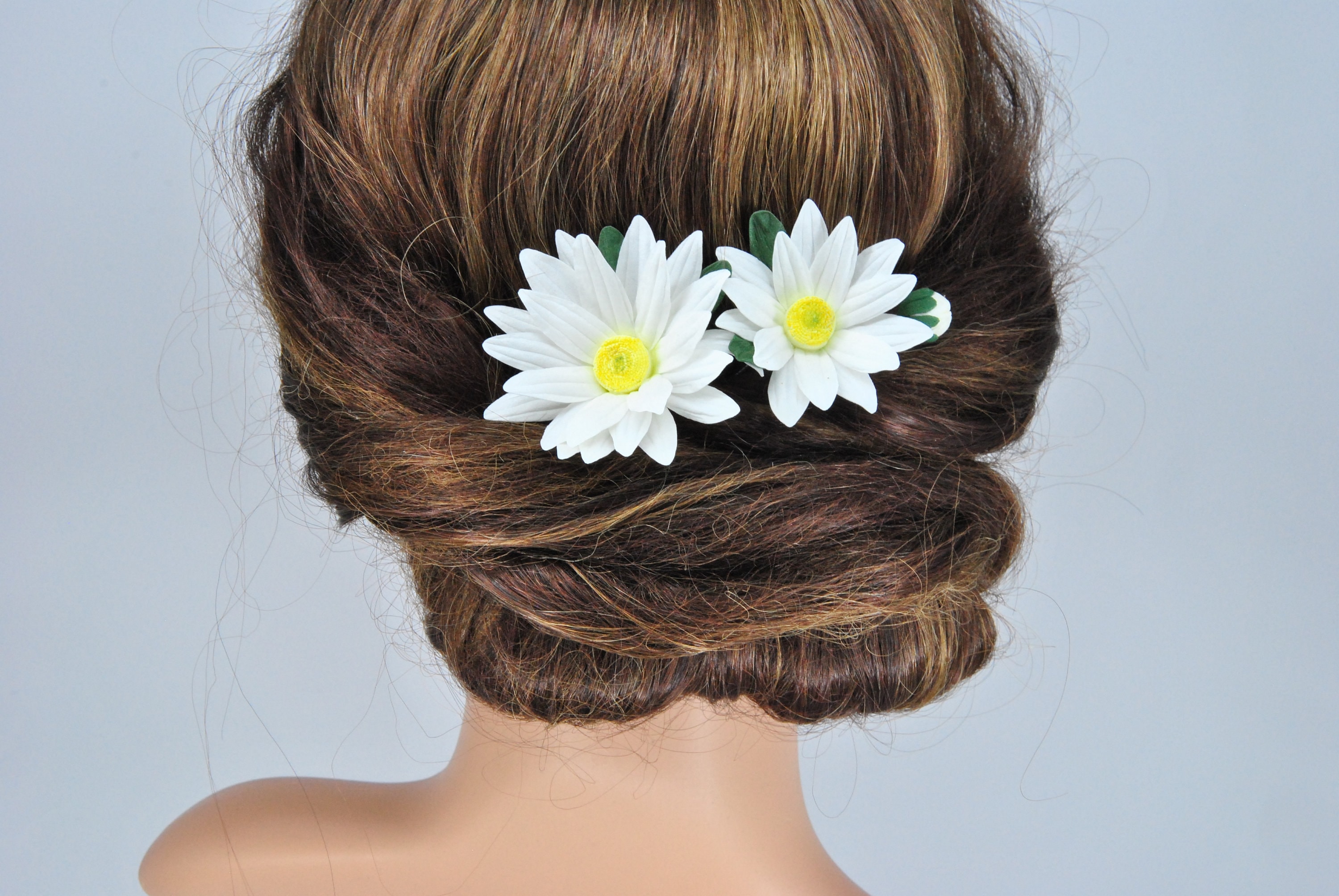 Daisy hair pin Flower hair clip daisy Wildflower hair piece | Etsy