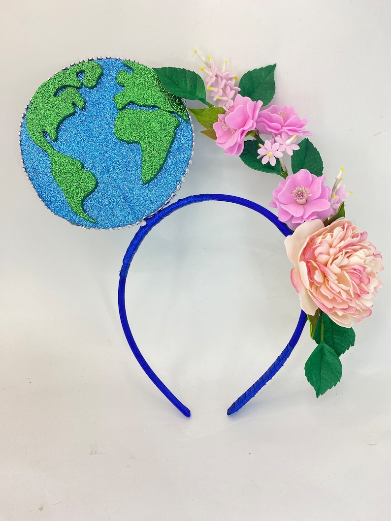 Planet Earth Headband Royals Personalized Headpiece Glittery Land ...