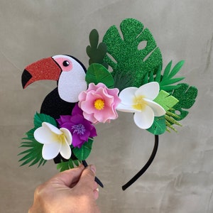 Tropical Party Headpiece Tropical Headband Carnival Tucan Fascinator ...