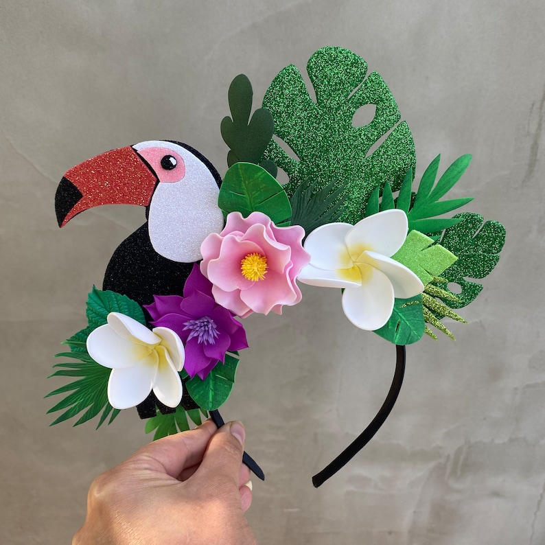 Tropical Party Headpiece Tropical Headband Carnival Tucan Fascinator ...