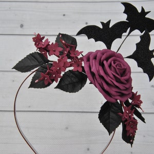 Halloween Headband for Women Black Orange Bat Wings Headband Halloween ...