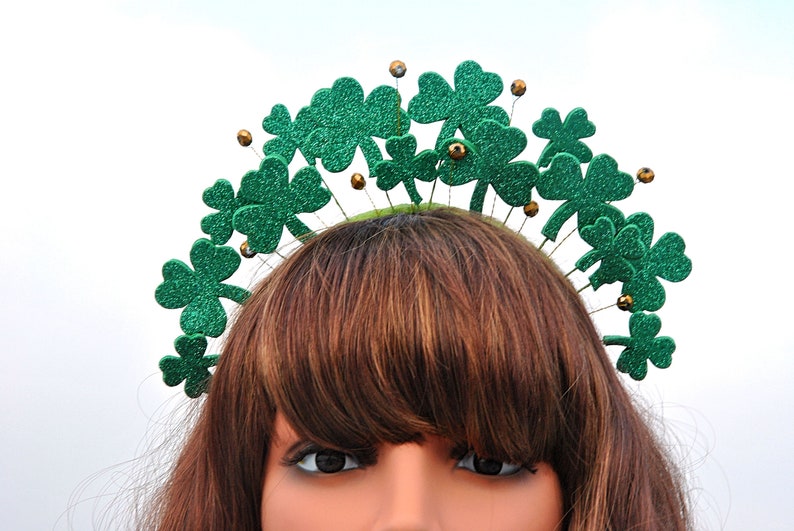 Shamrock Headband St Patricks Day Headpiece Shamrock Clover - Etsy
