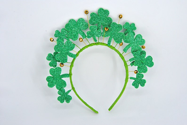 Shamrock Headband St Patricks Day Headpiece Shamrock Clover - Etsy