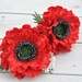 Poppy Hair Clips Pins Baby Flower Elastic Ties Red Poppy Hair - Etsy