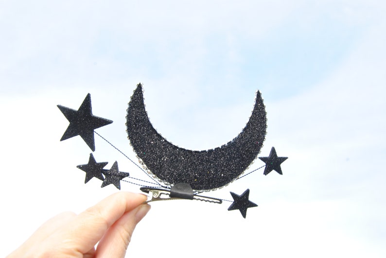 Moon Headpiece Celestial Hair Clip Gold Luna Hair Piece Star Crown ...