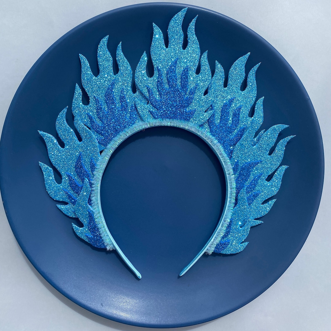 Blue Flames Crown Mermaid Crown Sea Gueen Crown Blue Mermaid Tiara Sea ...