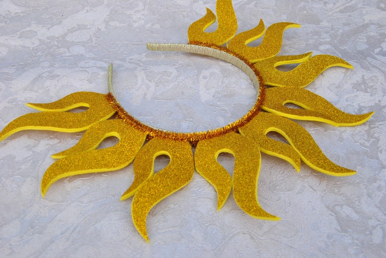 Gold Sun Crown Headband Sun Queen Headpiece Festival Sun Halo - Etsy