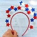 Independence Day Headpiece Stars Crown Hair Piece Red White - Etsy