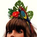 Parrot Headband Tropical Floral Headpiece Monstera Palm Leaves Festival ...
