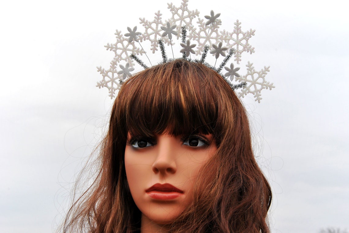 Snowflake Crown Headpiece for Women Snow Queen Halo Crown Christmas ...