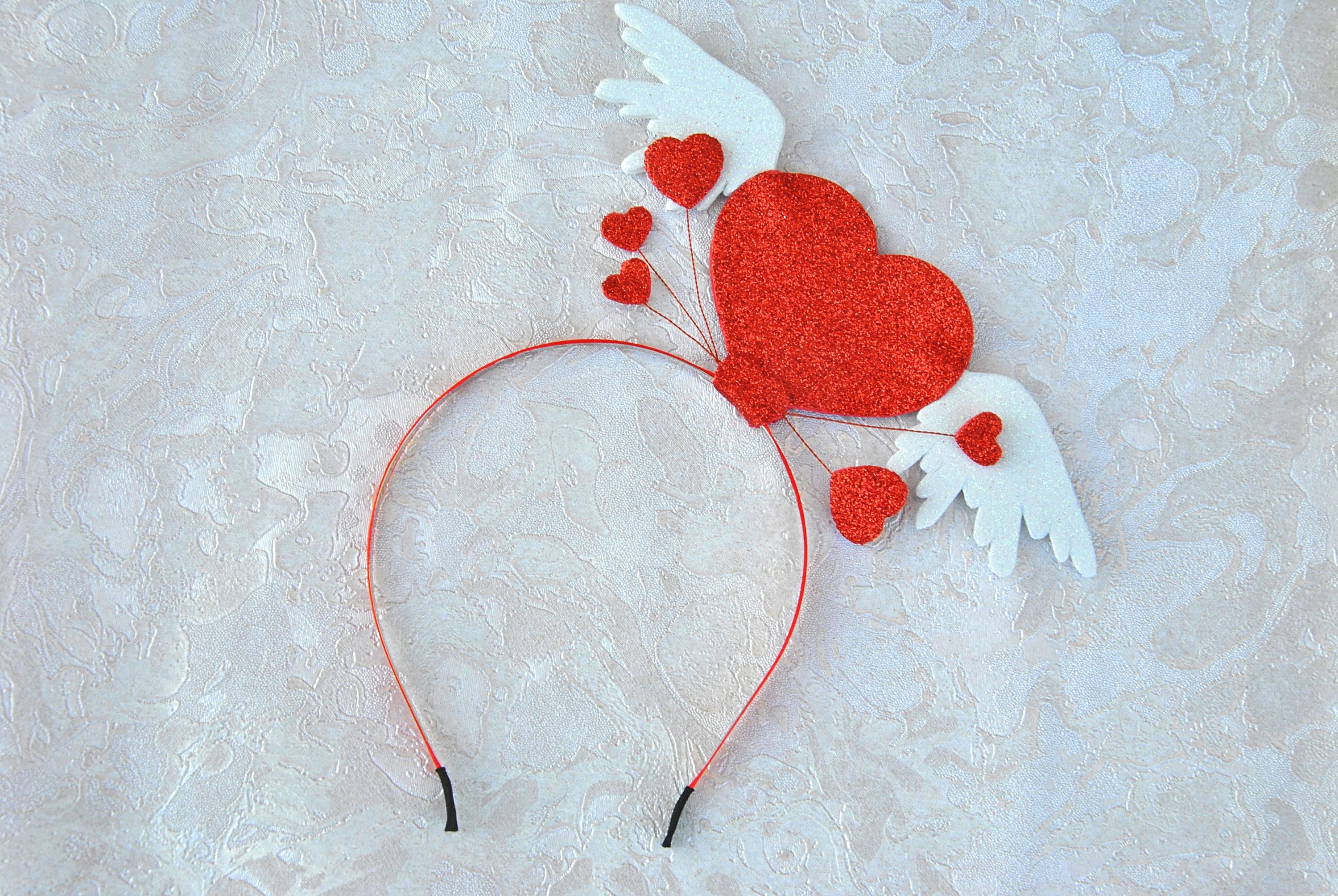 Cupid Headband Valentines Day Headpiece Heart With Arrow Heart - Etsy