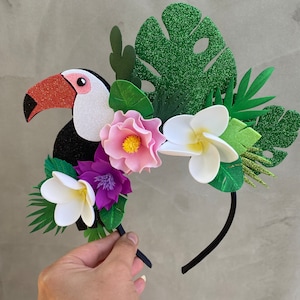 Tropical Party Headpiece Tropical Headband Carnival Tucan Fascinator ...