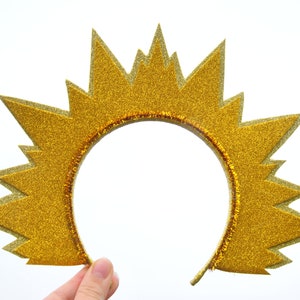 Gold Sun Crown Festival Sun Queen Headpiece Carnival Sun Rays Headband ...
