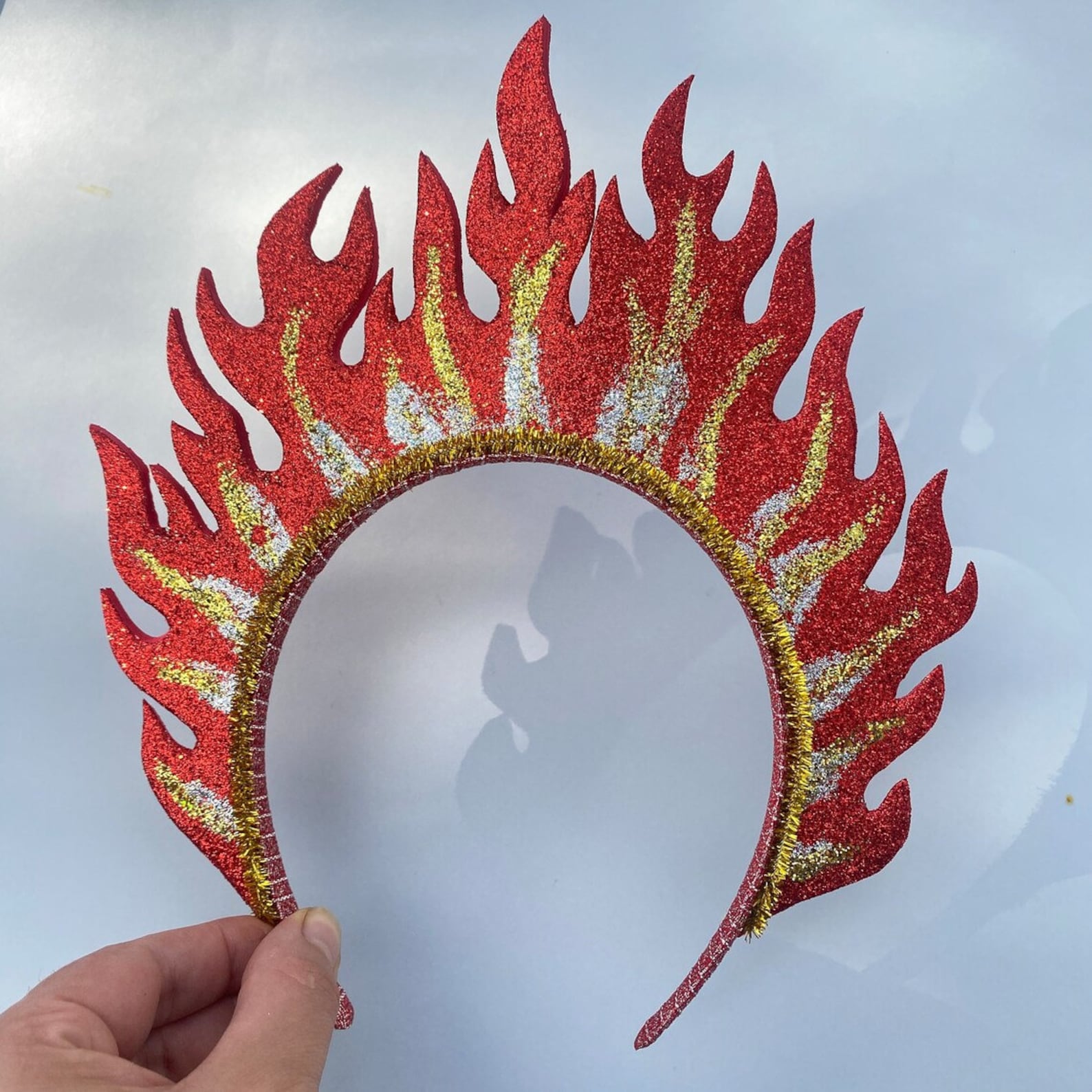 Blue Flame Crown Headband: Handmade Fire Costume Tiara - Etsy