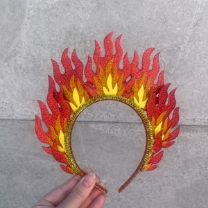 Fire Flame Headband, Handmade Festival Costume Headpiece - Etsy