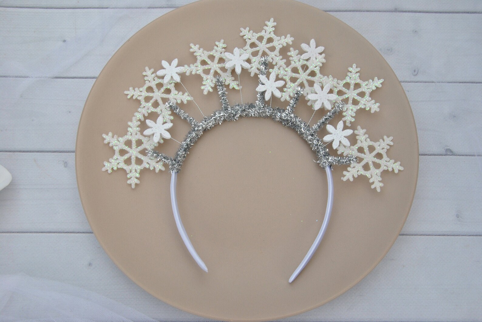 Snowflake Crown Headpiece for Women Snow Queen Halo Crown Christmas ...