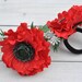 Poppy Hair Clips Pins Baby Flower Elastic Ties Red Poppy Hair - Etsy
