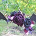 Bat Wing Halloween Headband Black Burgundy Goth Headpiece Bat Wings ...
