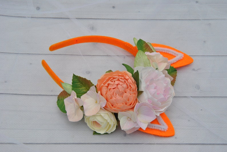 Fuchs Ohren Stirnband Fox Ohr floral Kopfschmuck Weihnachten - Etsy.de