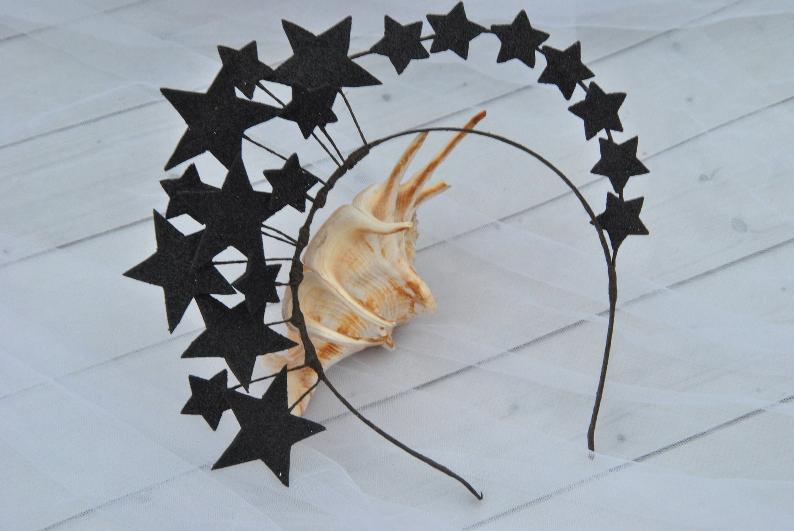 Celestial Headpiece Black Star Halloween Headband Holiday | Etsy