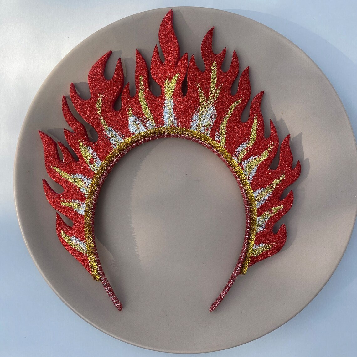 Blue Flame Crown Headband: Handmade Fire Costume Tiara - Etsy