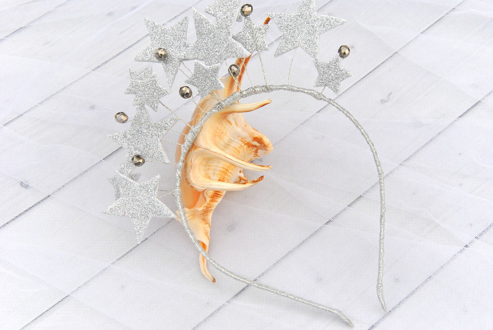 Silver Star Crown Celestial Headpiece Bridal Star Halo Crown | Etsy