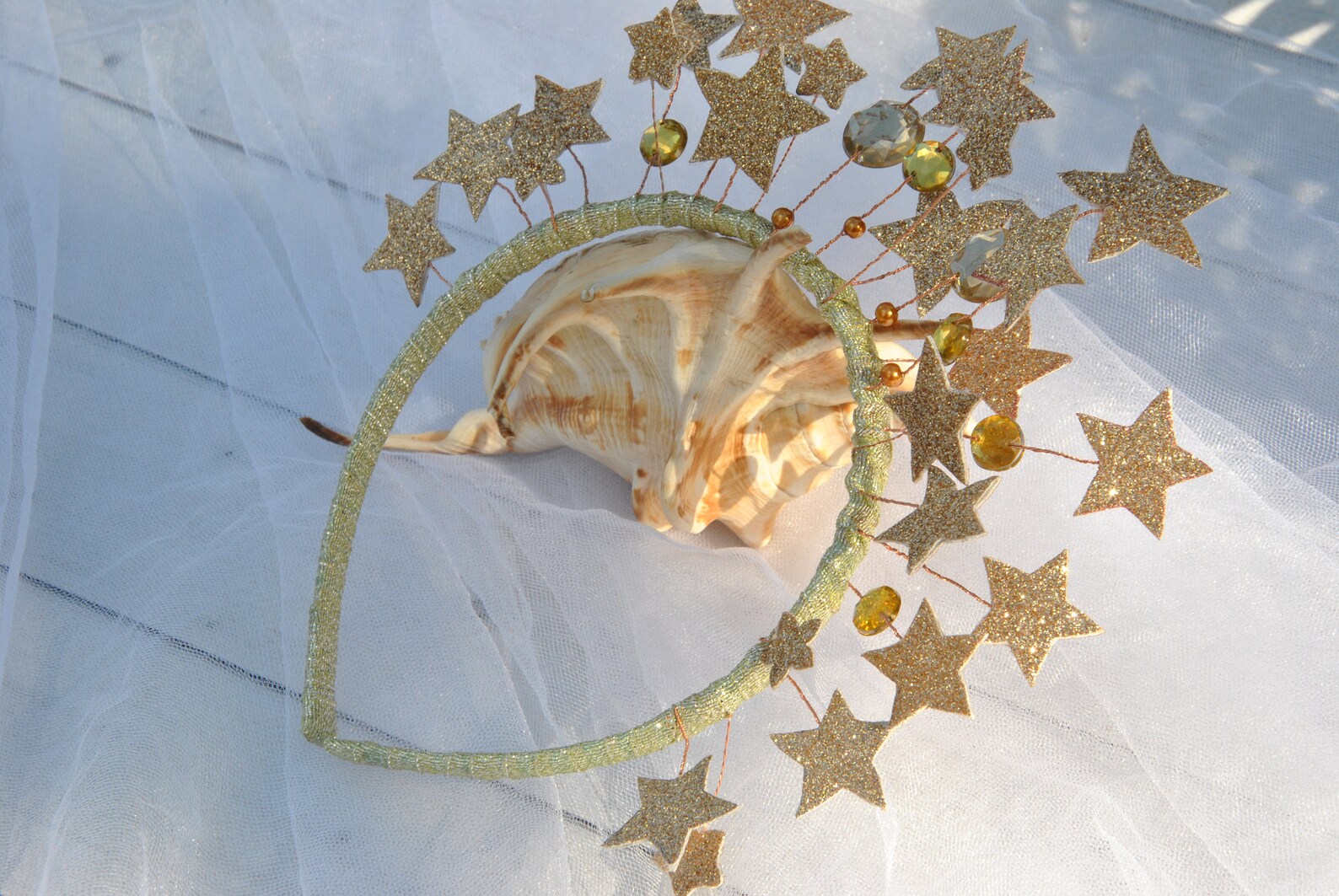 Celestial Headpiecegold Star Headband Stars Halo Crown - Etsy