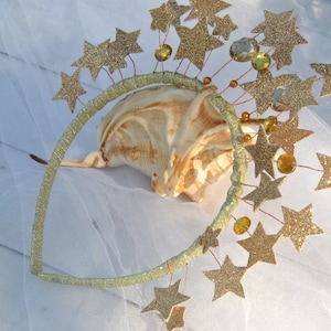 Celestial Headpiece,gold Star Headband, Stars Halo Crown Tiara, Bright ...