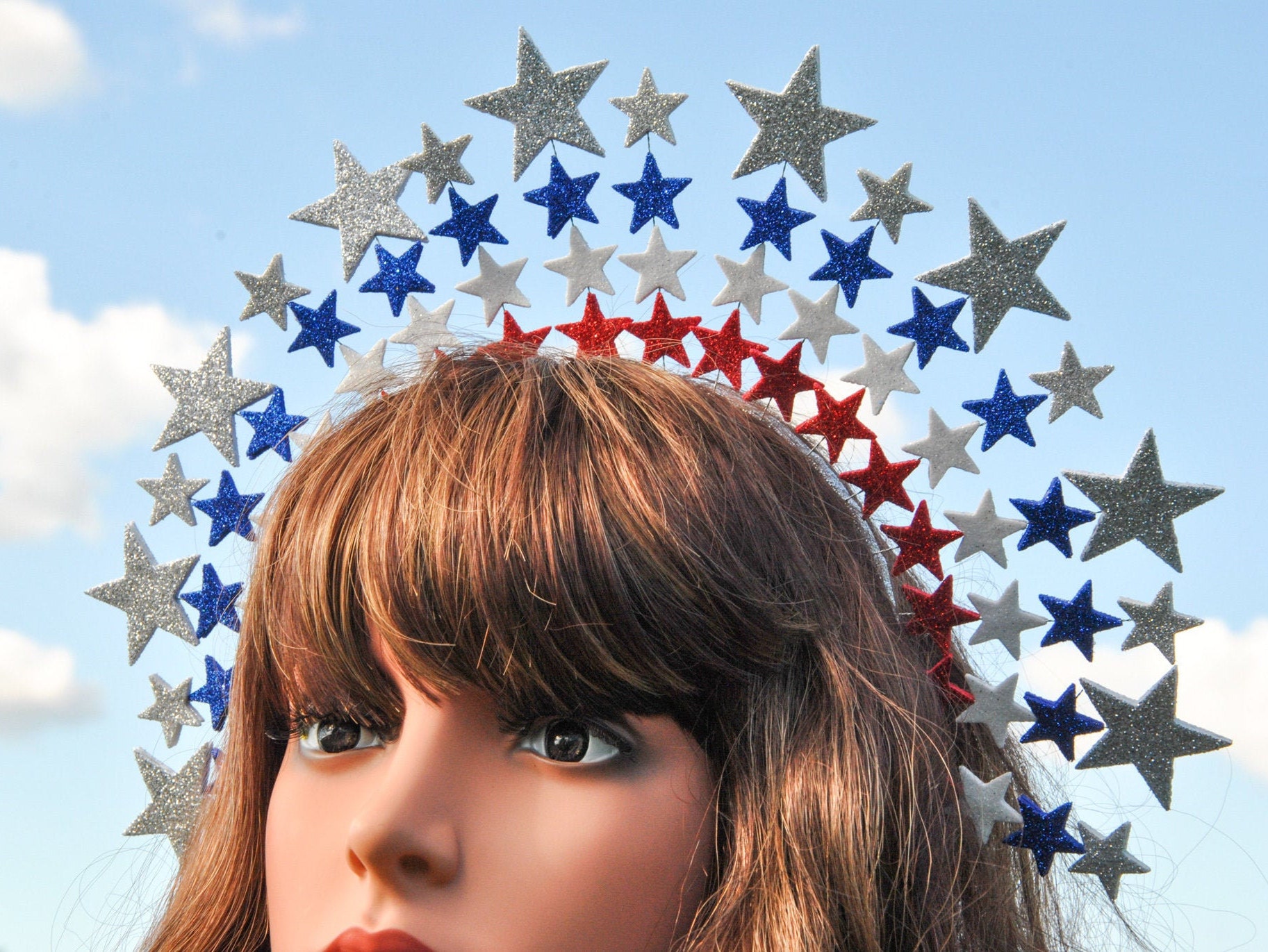 Star Halo Crown Patriotic Headpiece Independence Day Headband - Etsy