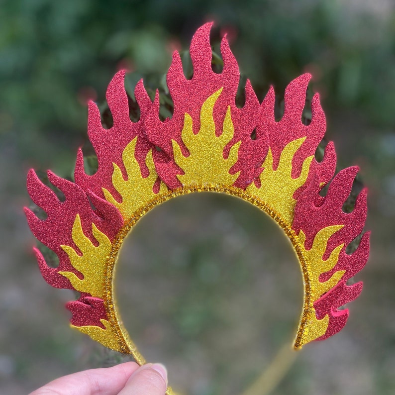 Fire Headpiece Flame Headband Halloween Costume Festival, Carnival - Etsy
