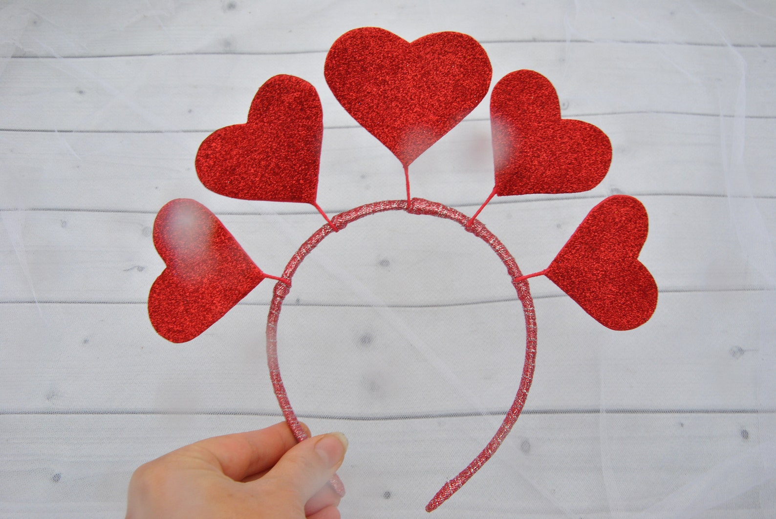 Queen of hearts crown Valentines headpiece red harts headdress | Etsy