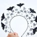Halloween Crown Headband Bat Wing Headpiece Silver Star Crown Winged ...