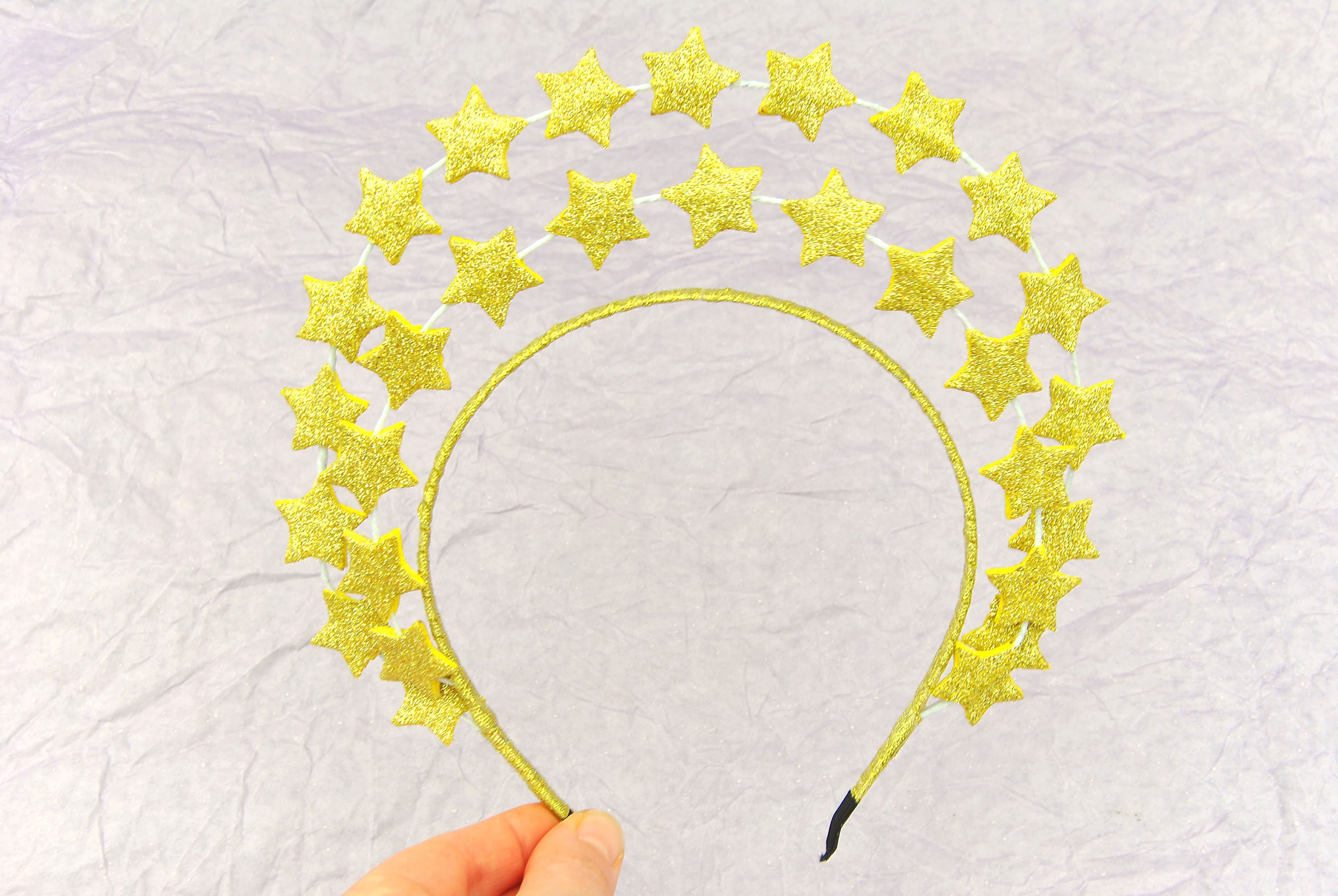 Star halo crown Gold stars headband bridal Celestial headpiece | Etsy