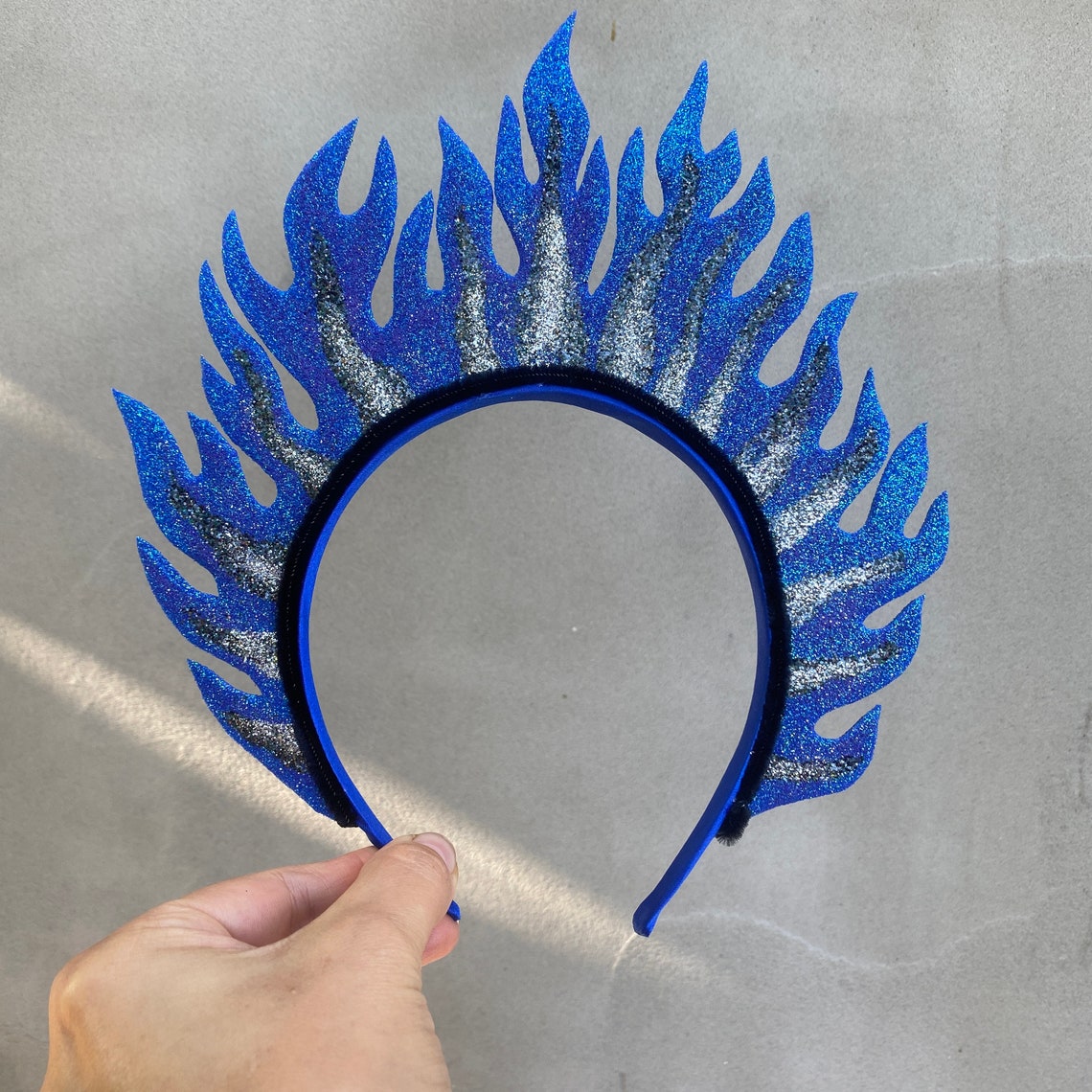 Blue Flame Crown Headband: Handmade Fire Costume Tiara - Etsy