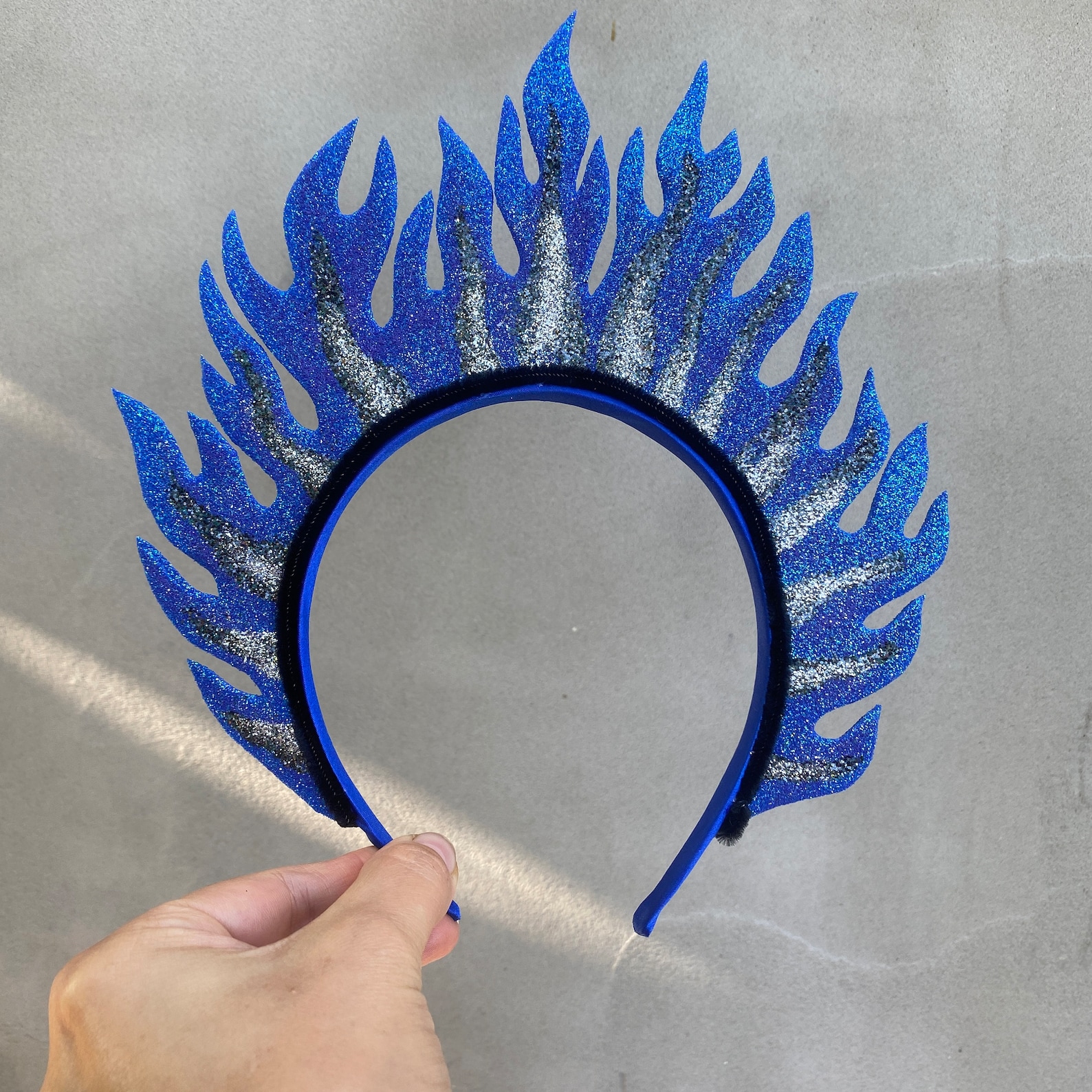 Blue Flame Crown Headband: Handmade Fire Costume Tiara - Etsy