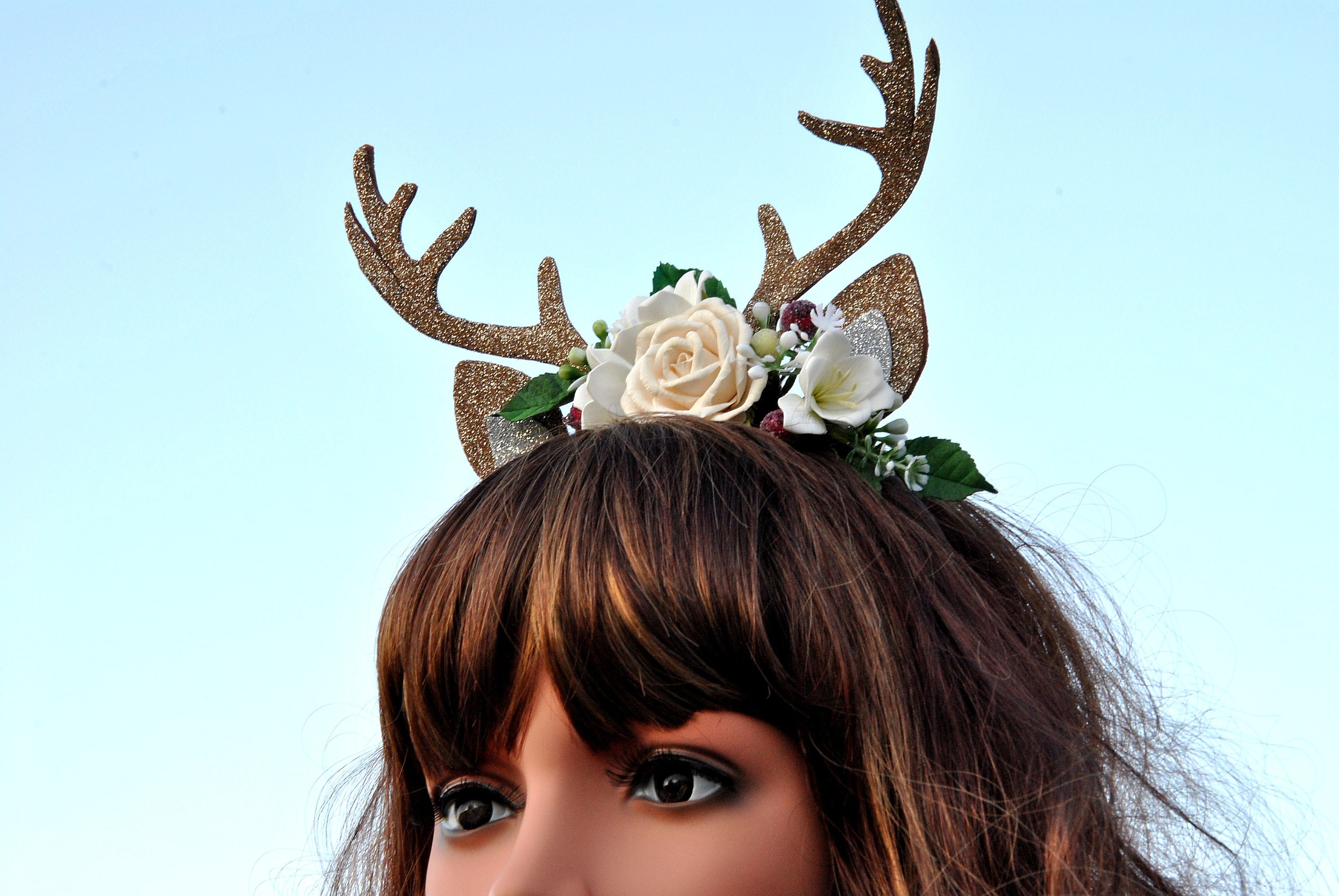 Deer Antler Headband Adult Antler Crown Headpiece Christmas - Etsy