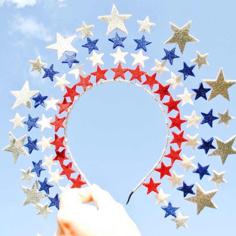 Star Halo Crown Patriotic Headpiece Independence Day Headband - Etsy