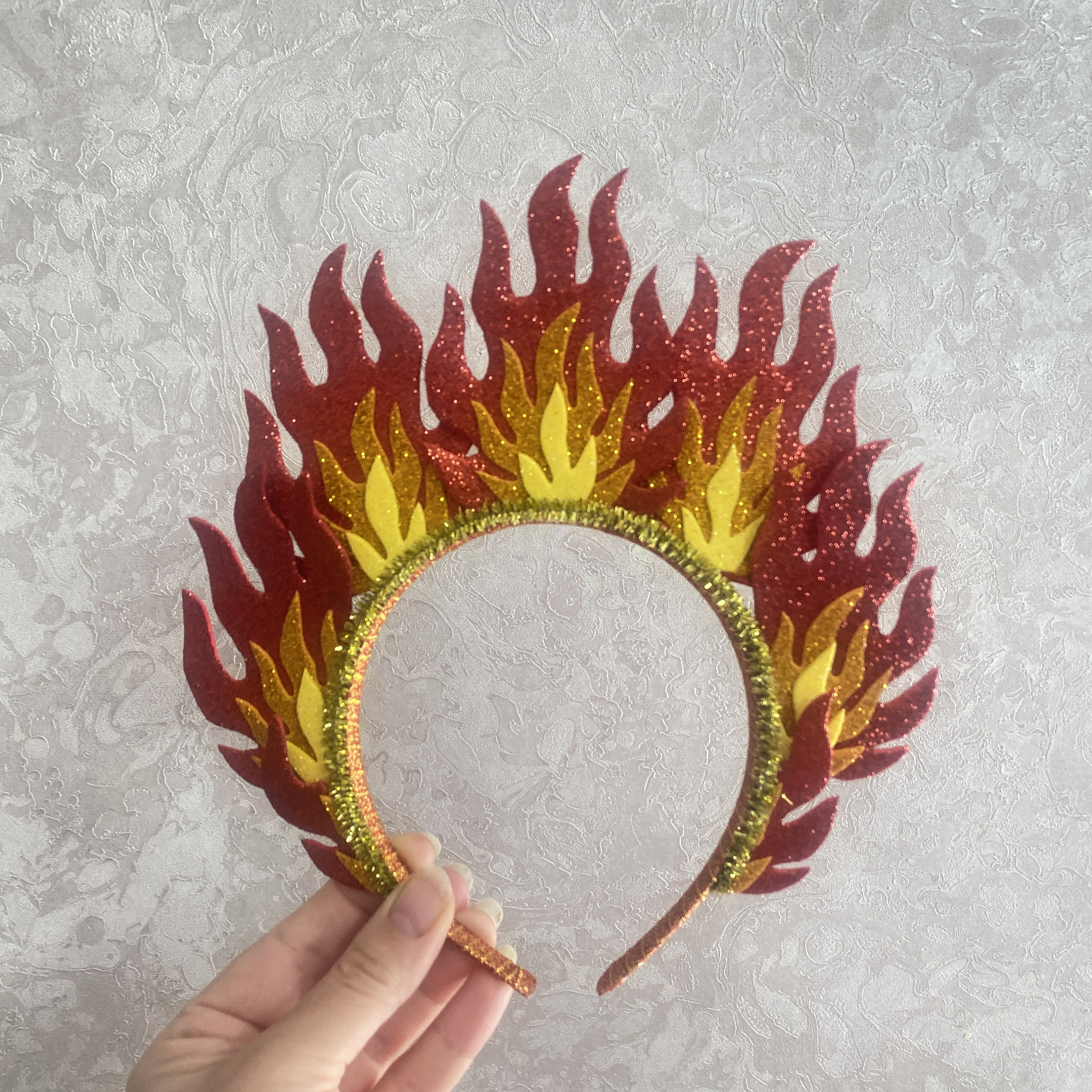 Fire Flame Headband, Handmade Festival Costume Headpiece - Etsy