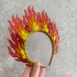 Fire Flame Headband, Handmade Festival Costume Headpiece - Etsy