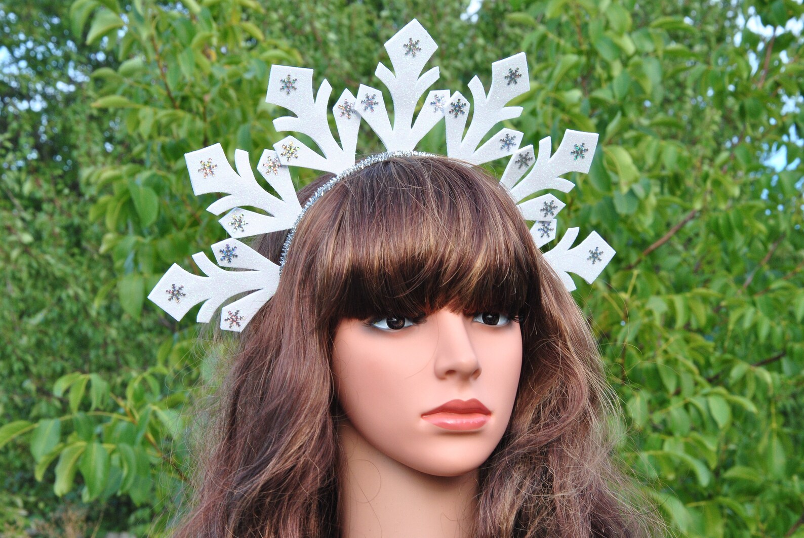 Snowflake Crown Ice Queen Tiara Christmas Frozen Headpiece | Etsy