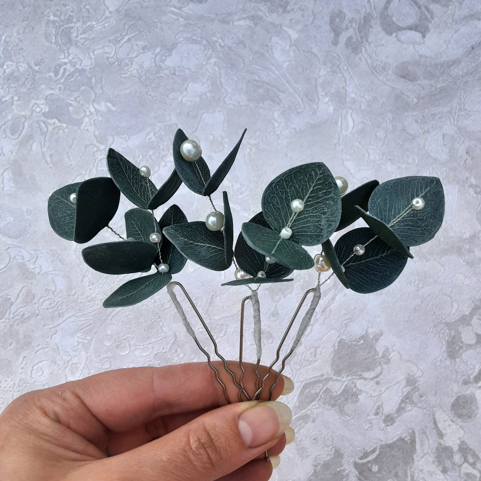 Eucalyptus Hair Pins Greenery Hair Piece for Bride - Etsy