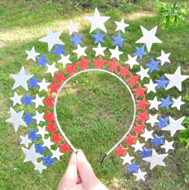 Star Halo Crown Patriotic Headpiece Independence Day Headband - Etsy