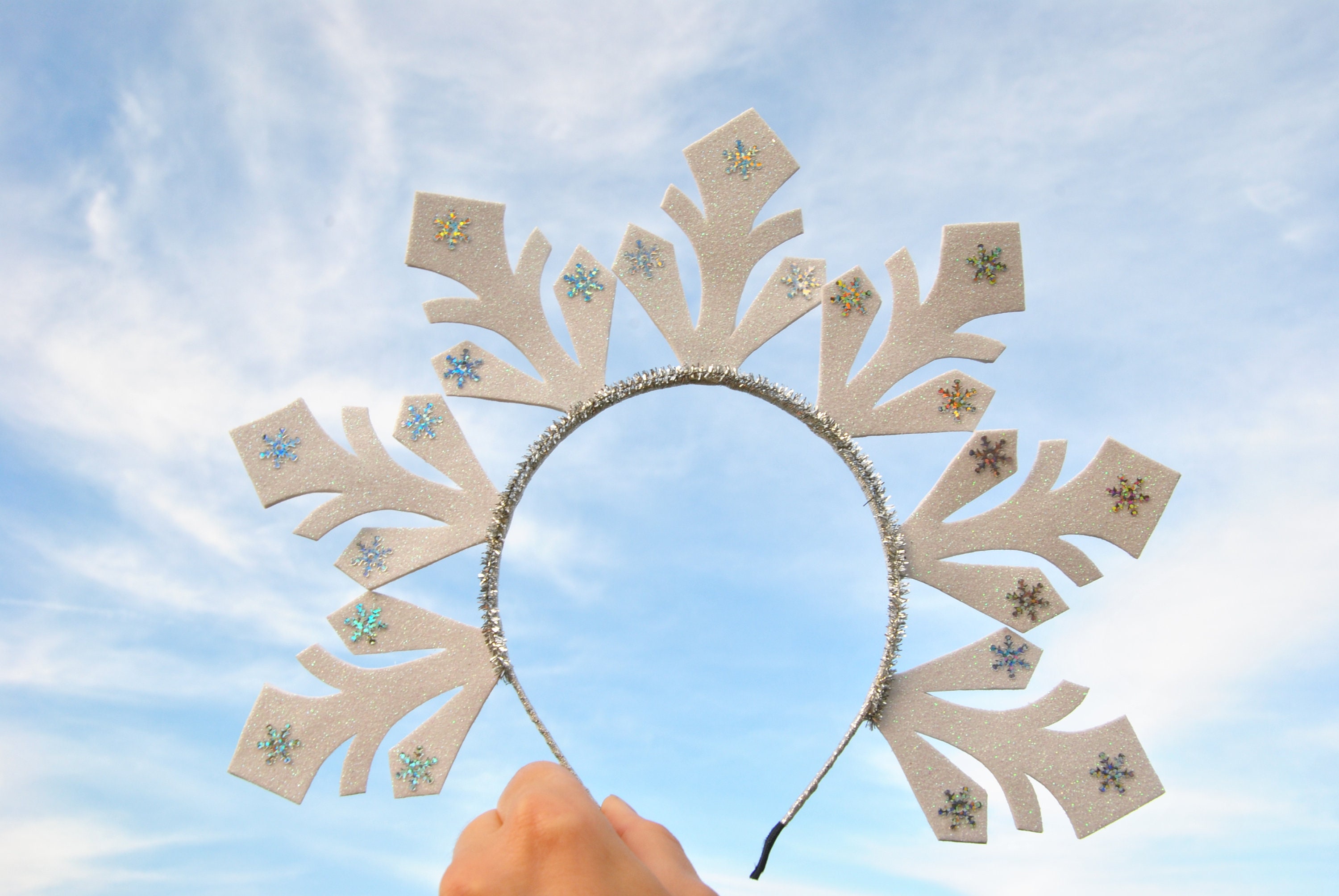 Snowflake Crown Ice Queen Tiara Christmas Frozen Headpiece | Etsy