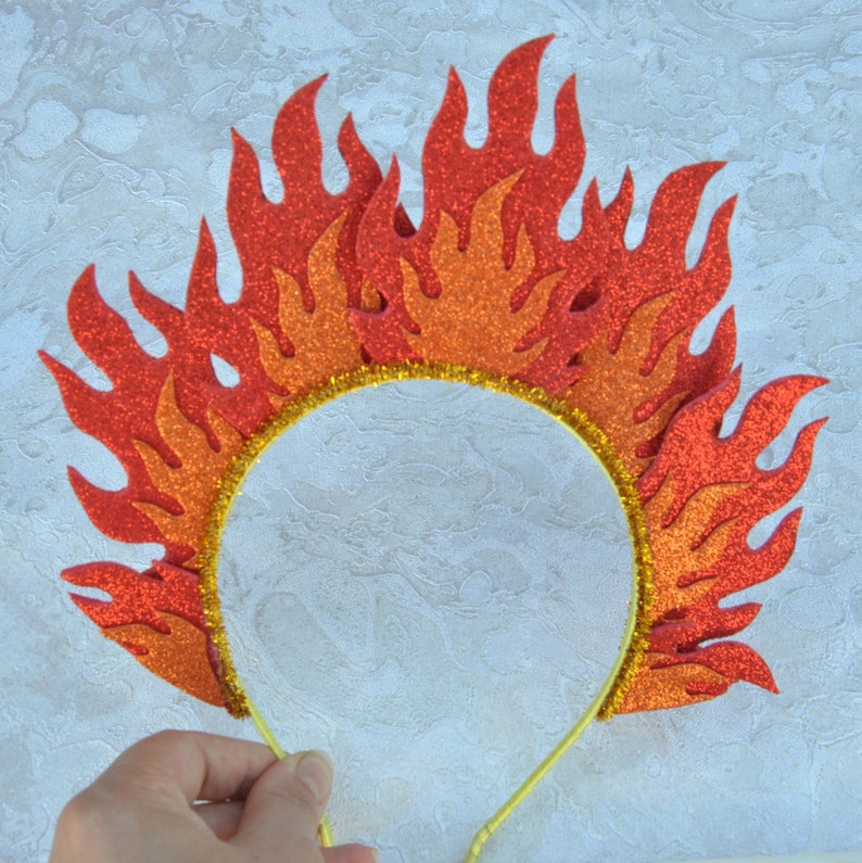 Fire Headband Flame Headdress Fire Costume for Women Halloween ...