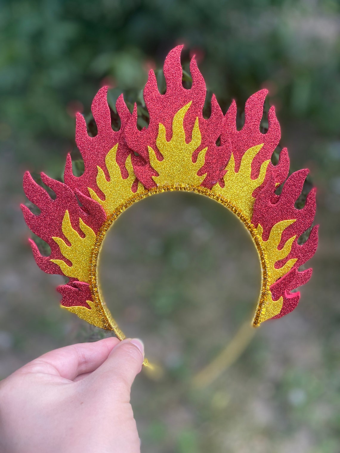 Fire headpiece Flame headband Halloween costume festival | Etsy