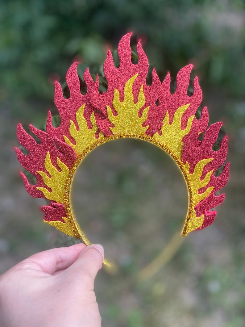 Fire Headpiece Flame Headband Halloween Costume Festival | Etsy