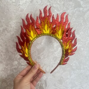 Fire Flame Headband, Handmade Festival Costume Headpiece - Etsy